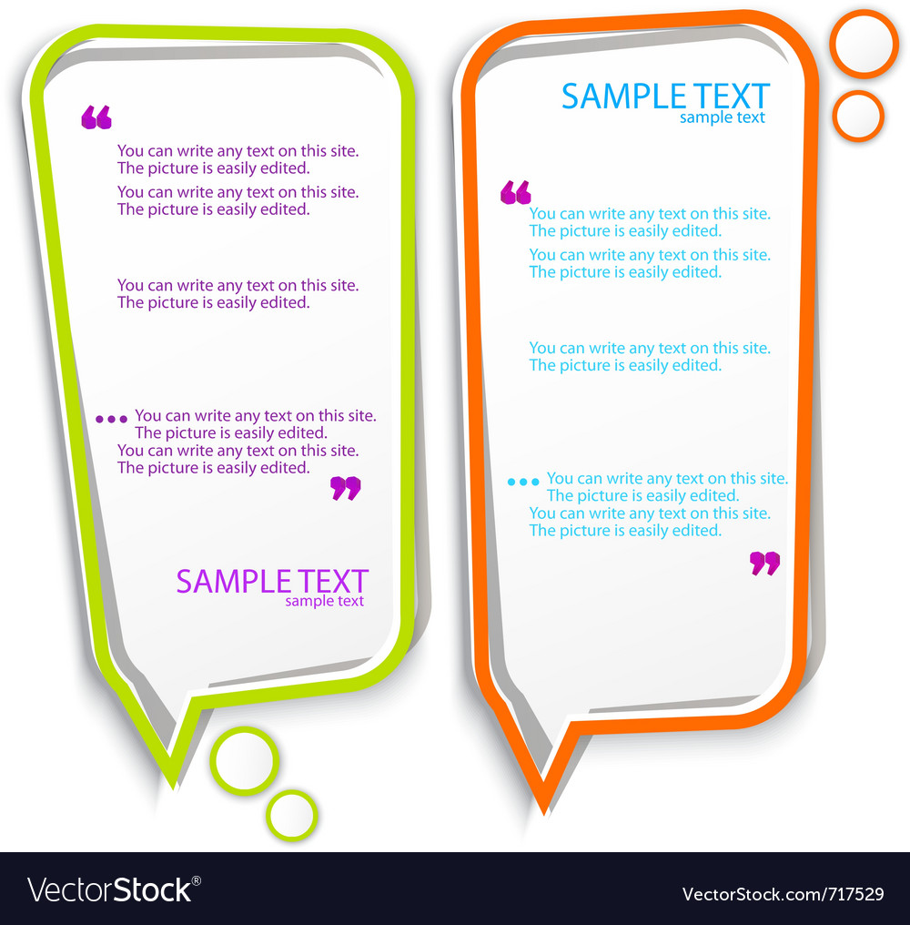 Colorful speech frames Royalty Free Vector Image
