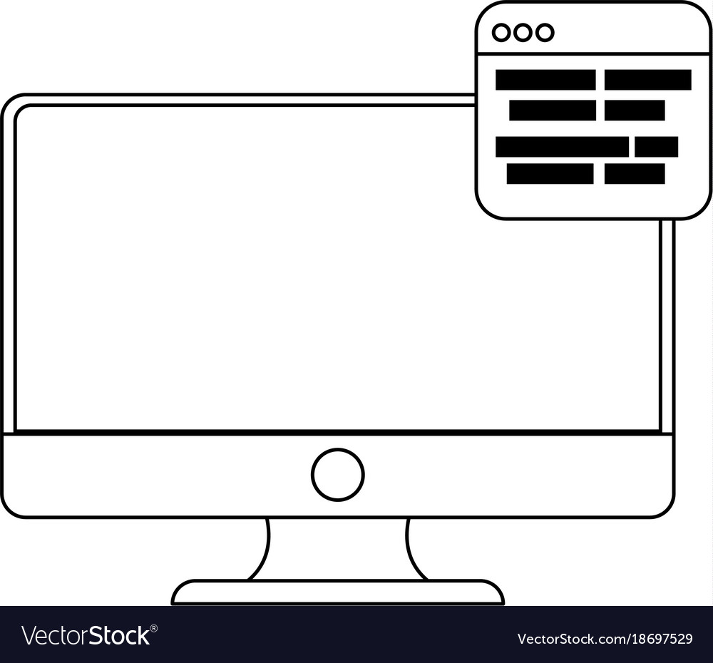 Computer and web design Royalty Free Vector Image