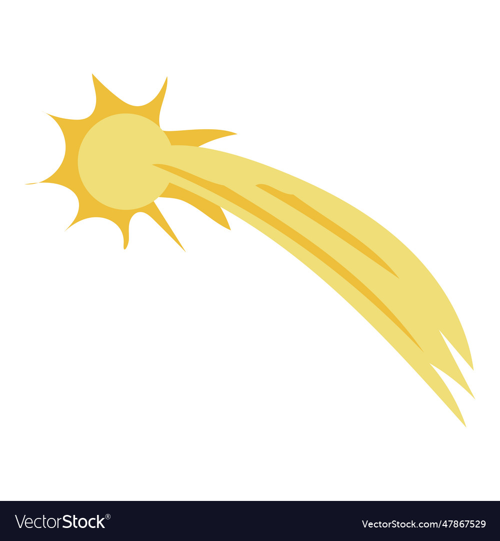 Isolated Colored Shooting Star Icon Royalty Free Vector
