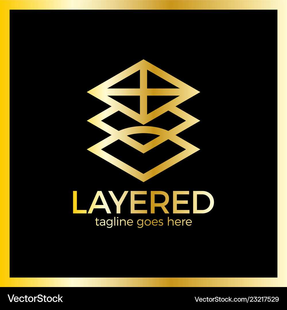 Layer app logo Royalty Free Vector Image - VectorStock
