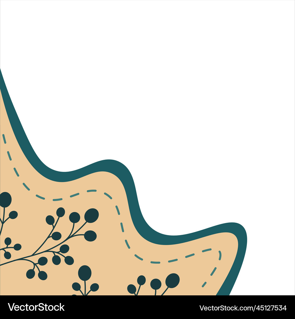 Boho leaf corner Royalty Free Vector Image - VectorStock