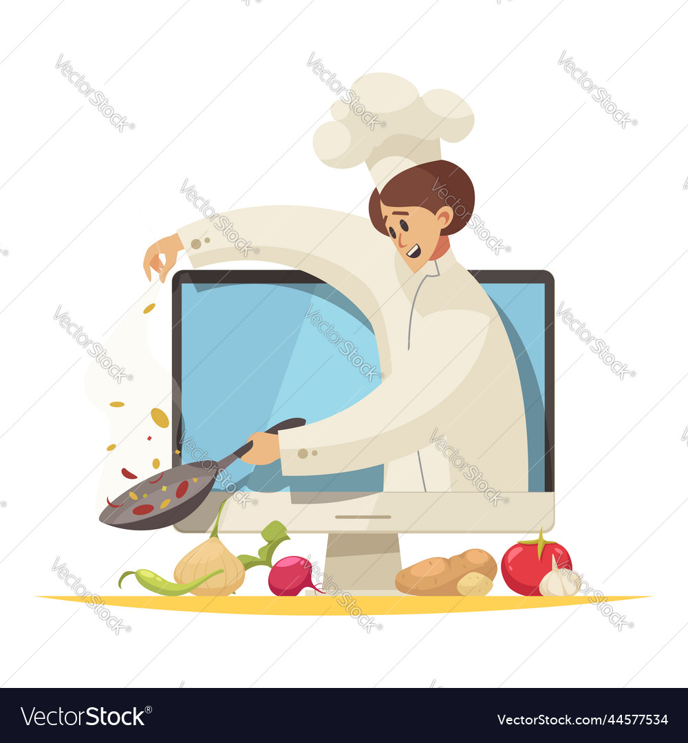 Cooking school composition – Royalty-Free Vector | VectorStock