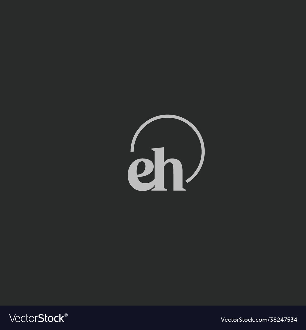 Eh initials logo monogram Royalty Free Vector Image