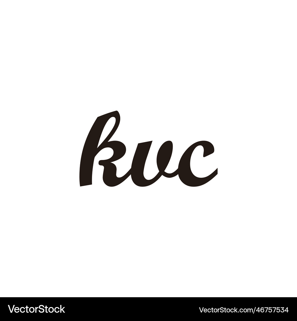 Letter kvc connect geometric symbol simple logo Vector Image