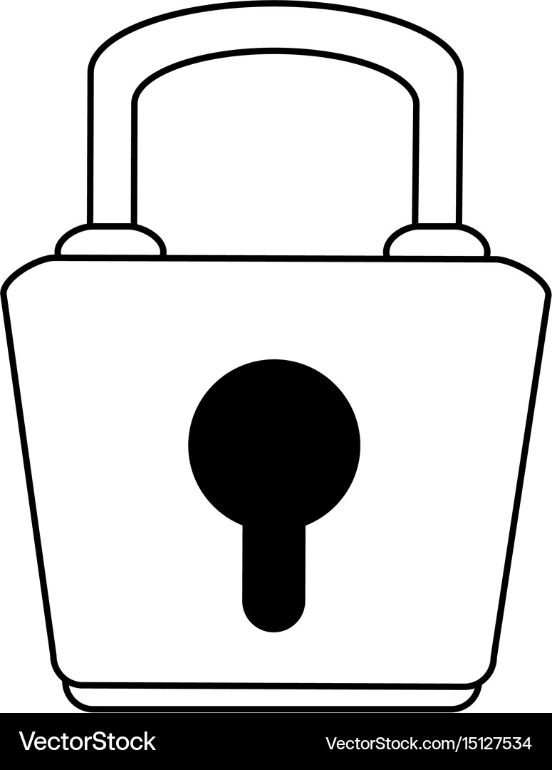 Safety lock icon image Royalty Free Vector Image