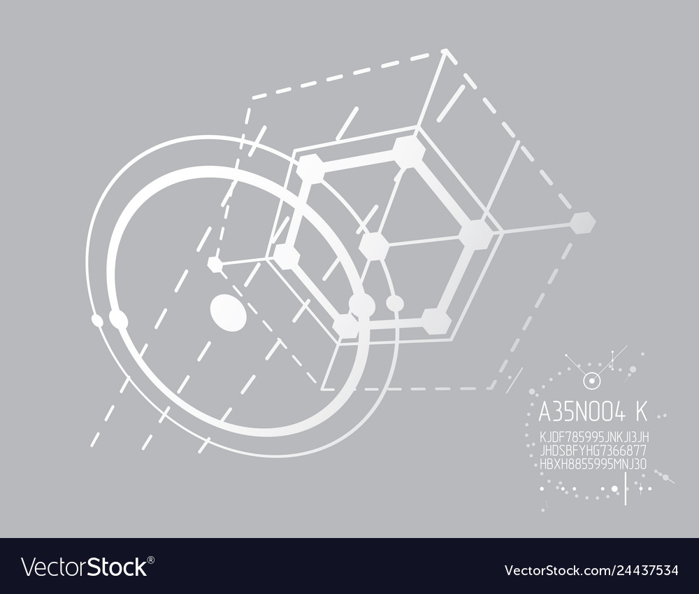 Technical plan abstract engineering draft for use Vector Image