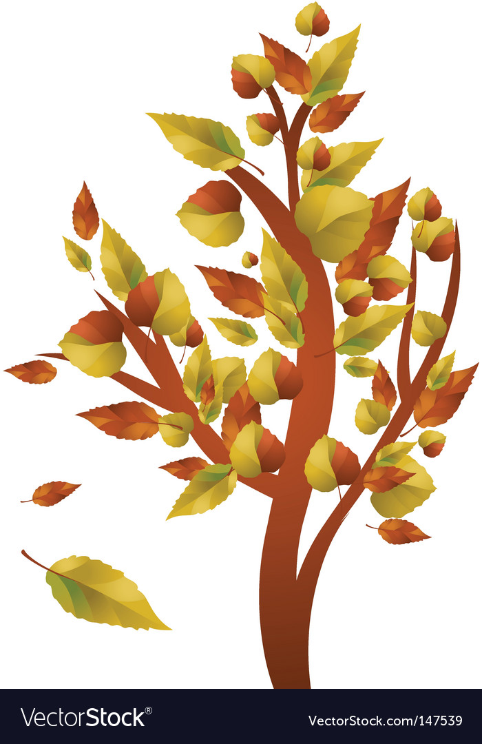 Autumn tree Royalty Free Vector Image - VectorStock