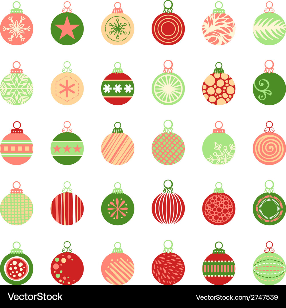 Christmas balls Royalty Free Vector Image - VectorStock