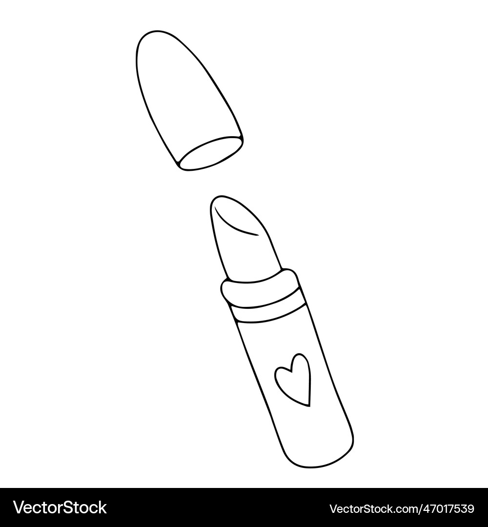 Doodle Of Womens Lipstick Icon Royalty Free Vector Image