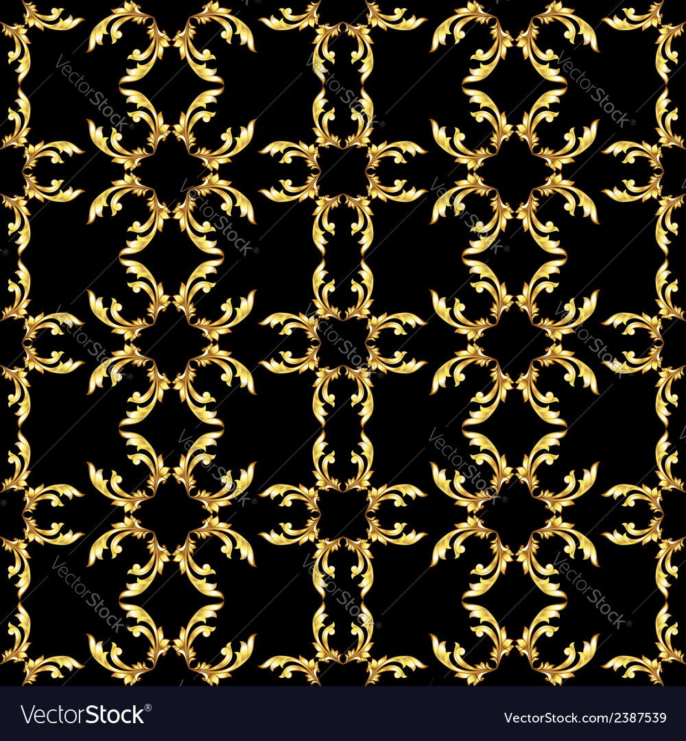 Gold pattern Royalty Free Vector Image - VectorStock