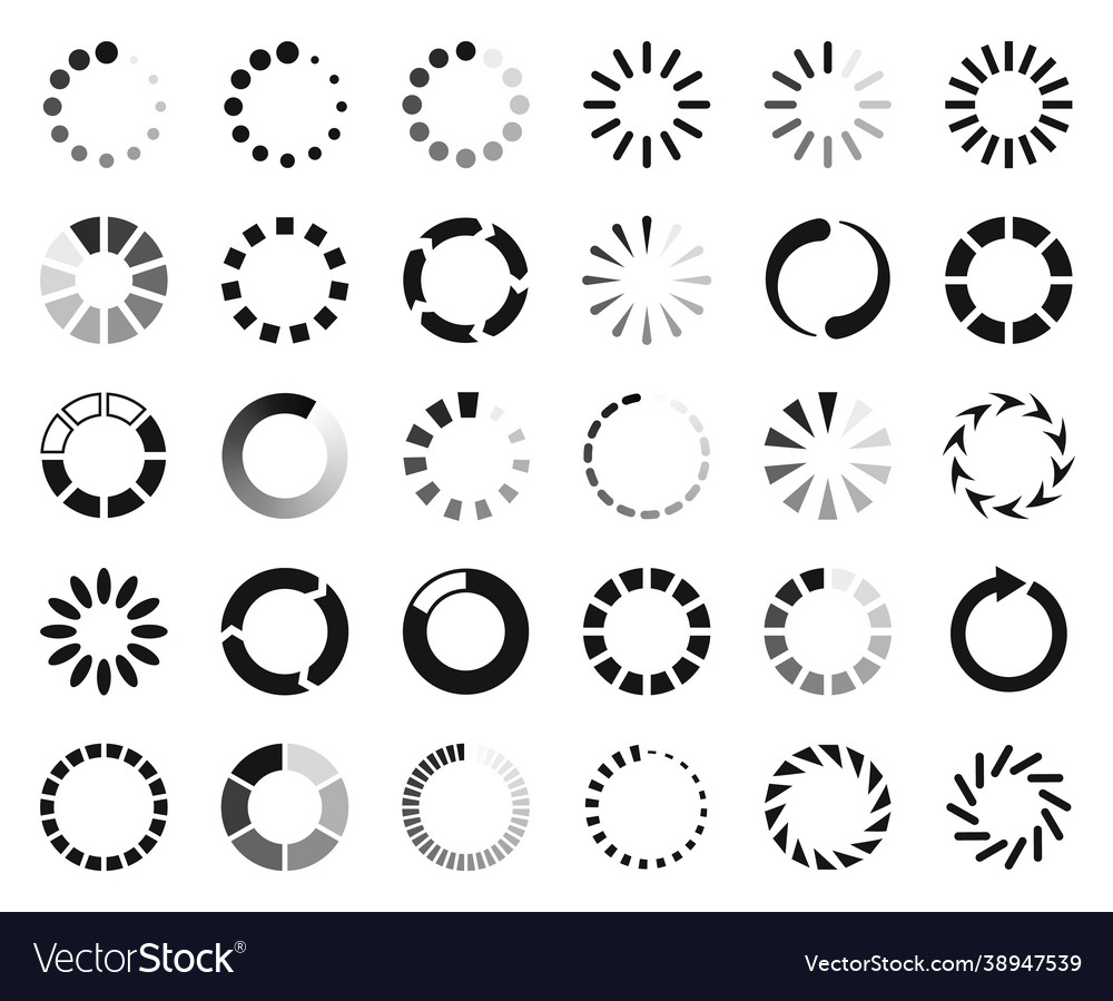 Loading icon buffering and loader web interface Vector Image