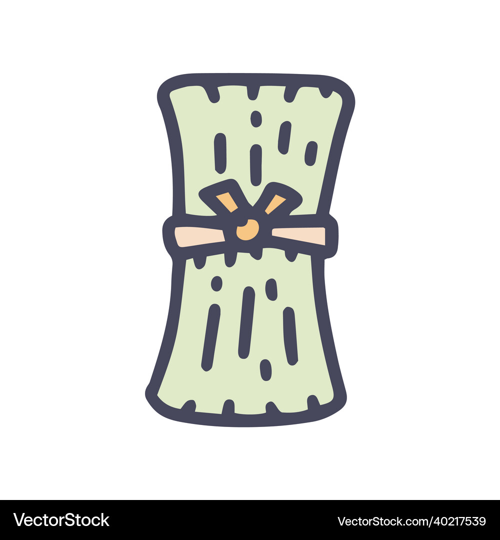 Tamales color doodle simple icon design Royalty Free Vector