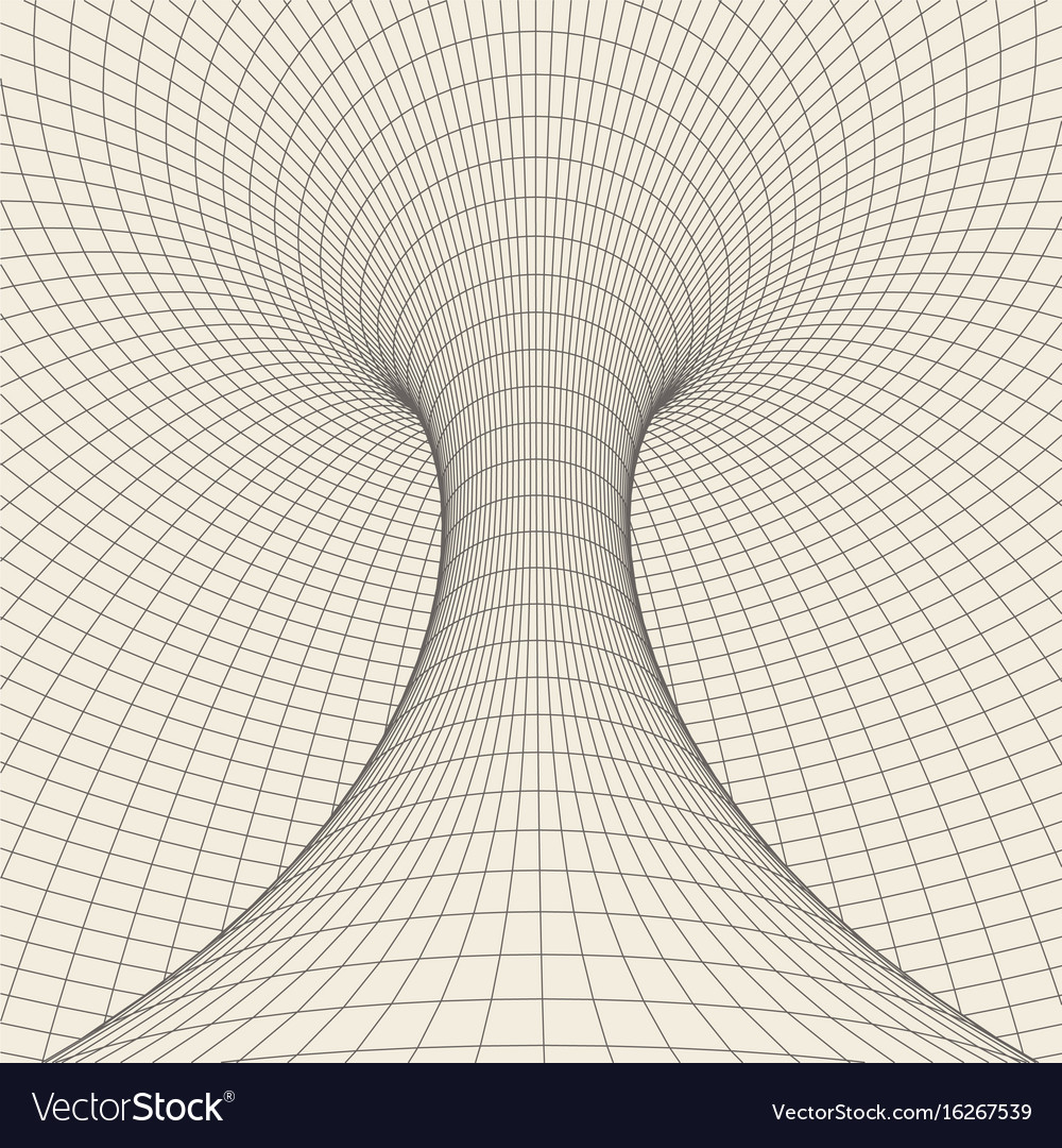 Wireframe torus with connected lines and dots Vector Image