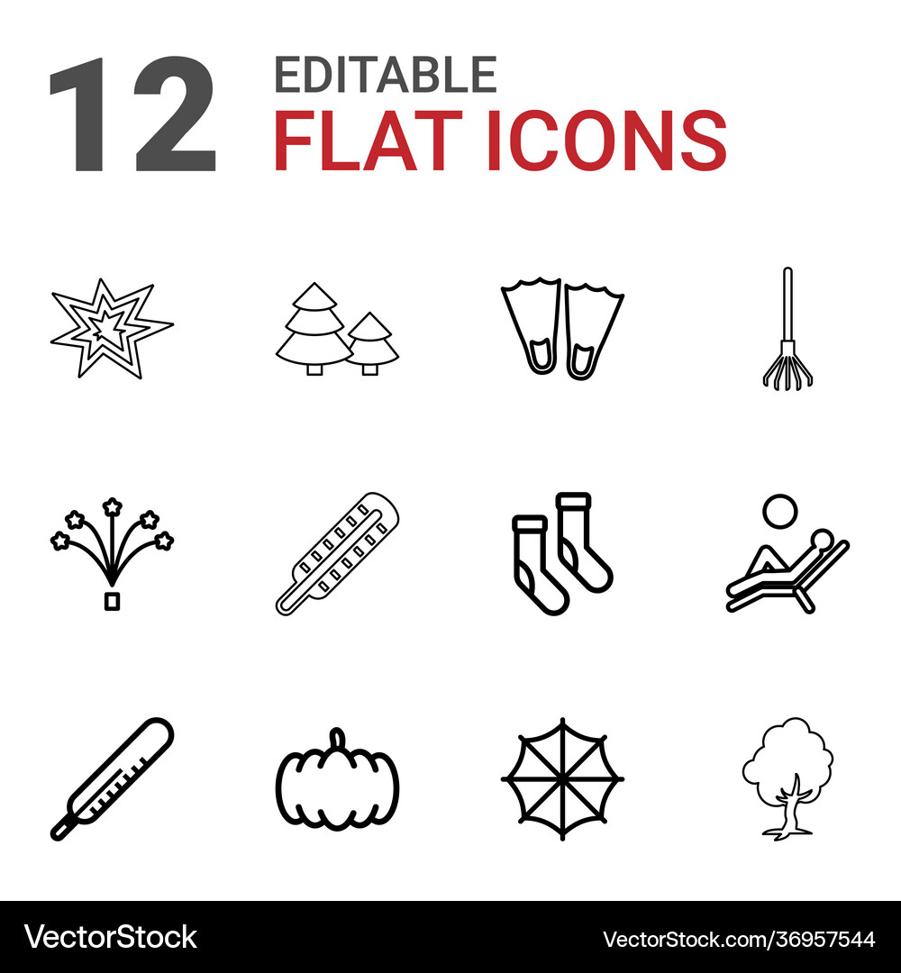 12 season icons Royalty Free Vector Image - VectorStock