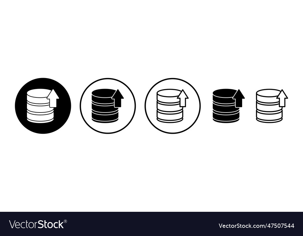 Database icon server icon storage Royalty Free Vector Image