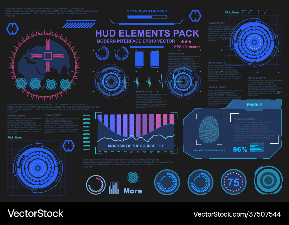 Futuristic Blue Virtual Graphic Abstract Future, Concept Business