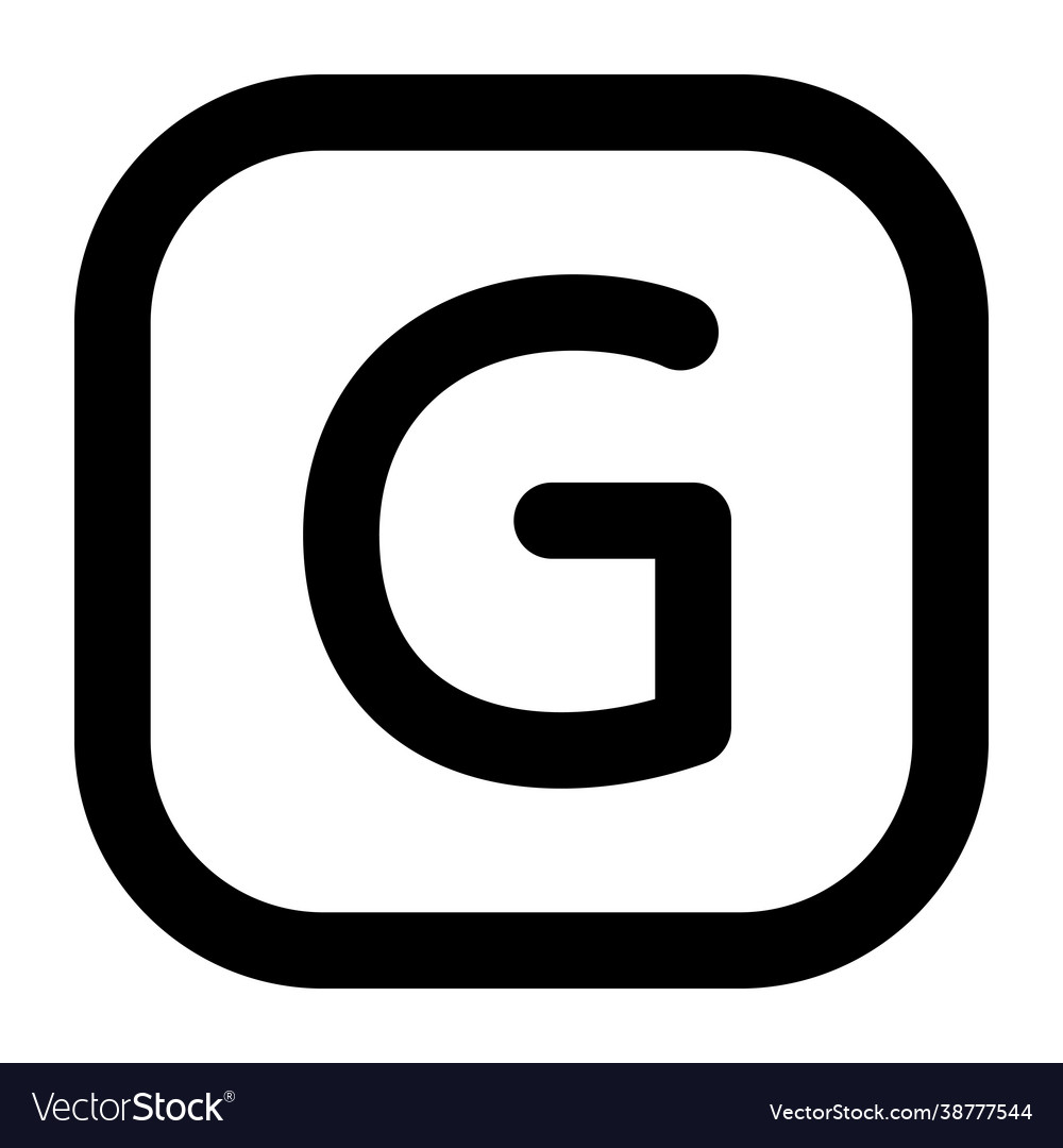 G button Royalty Free Vector Image - VectorStock