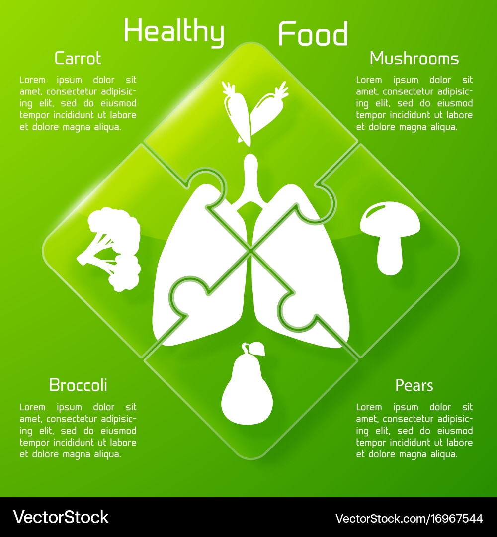 Healthy food puzzle concept Royalty Free Vector Image