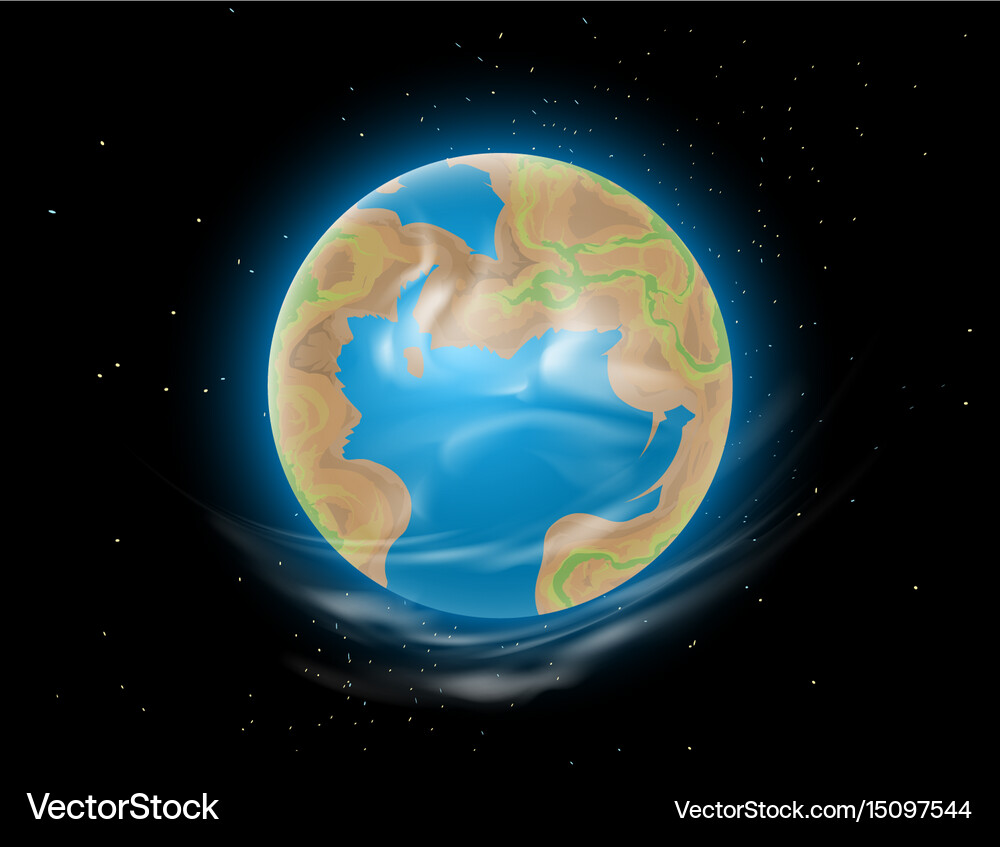 New Earth Outer Space Royalty Free Vector Image