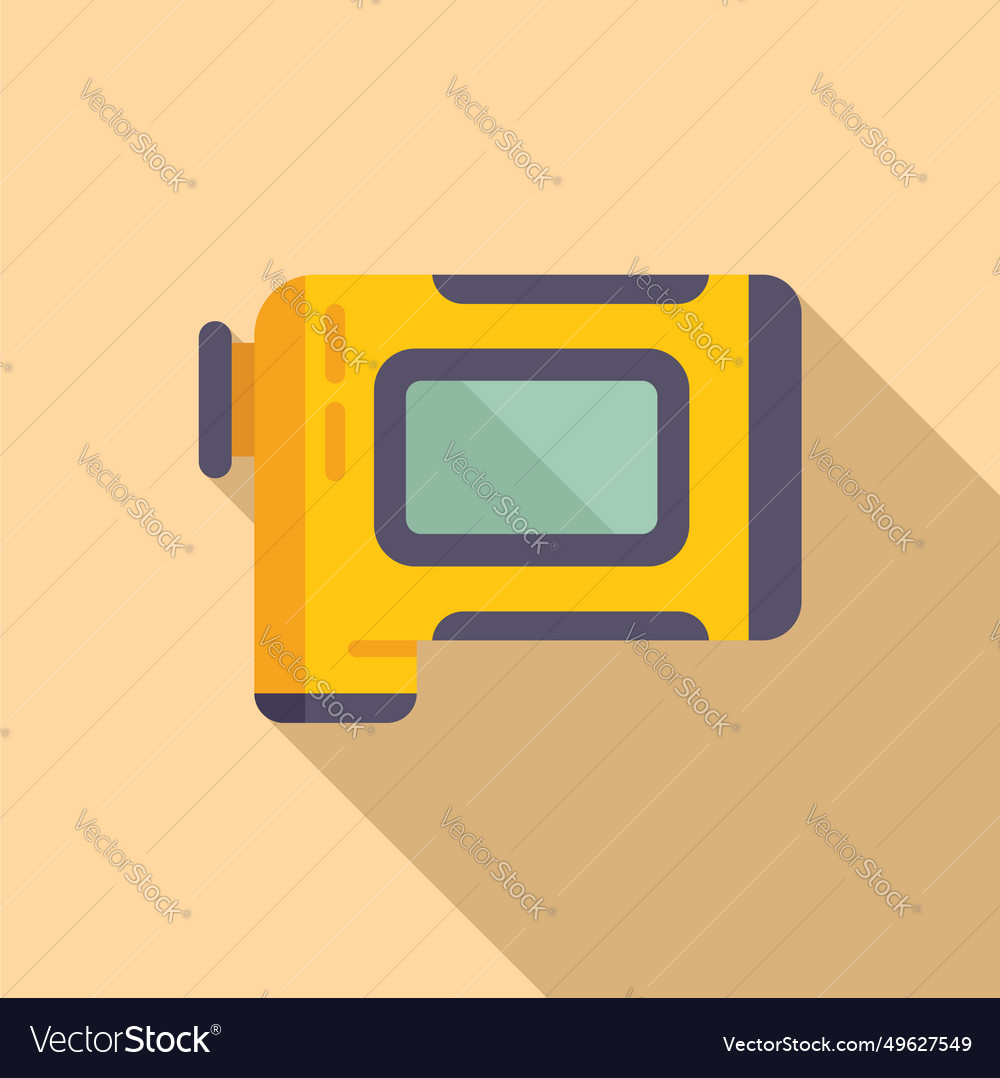 Construction laser meter icon flat tool Royalty Free Vector