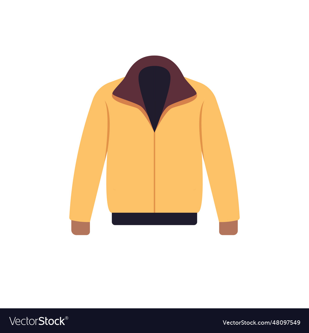 Simple jacket icon flat style image Royalty Free Vector