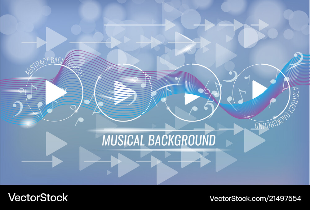 Abstract musical futuristic background with arrows