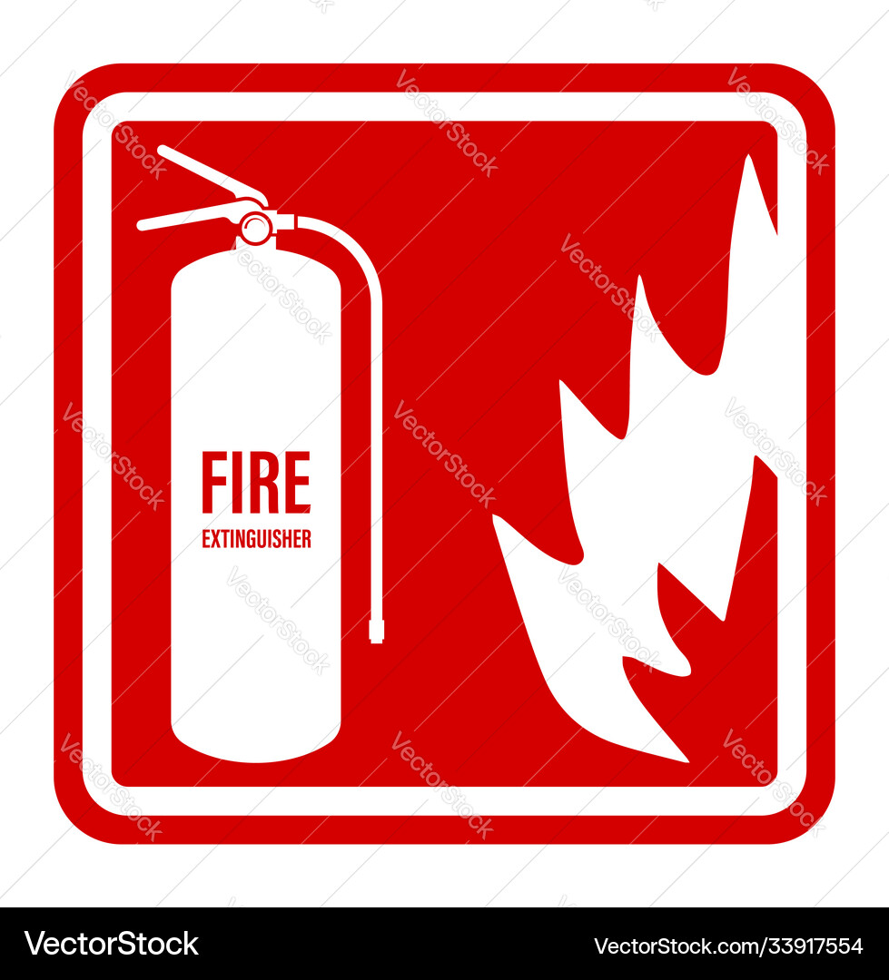 Fire Extinguisher Installation Sign Royalty Free Vector
