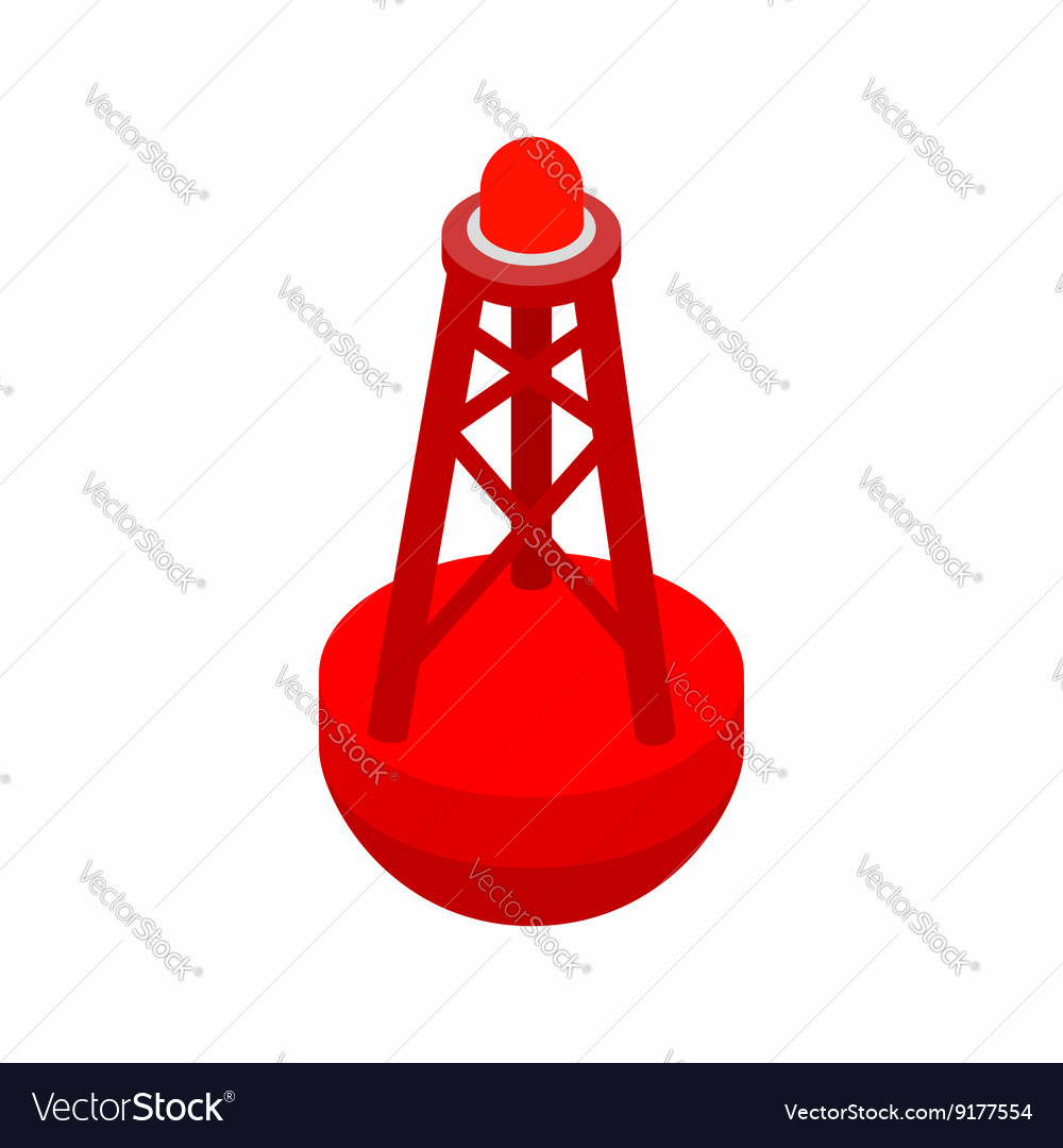 Marine buoy icon isometric 3d style Royalty Free Vector Marine buoy icon isometric 3d style Royalty Free Vector