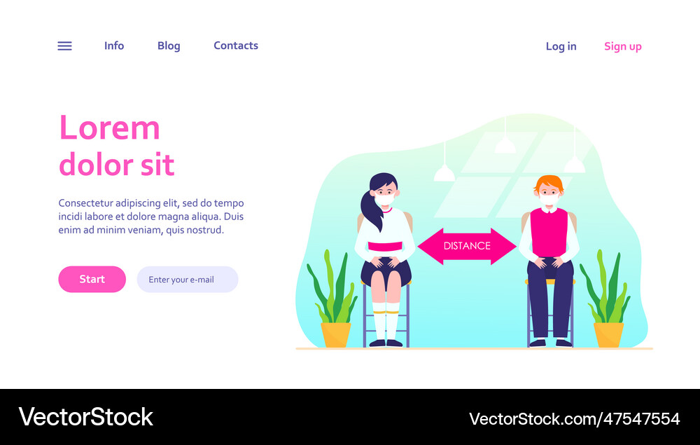 School students wearing masks Royalty Free Vector Image