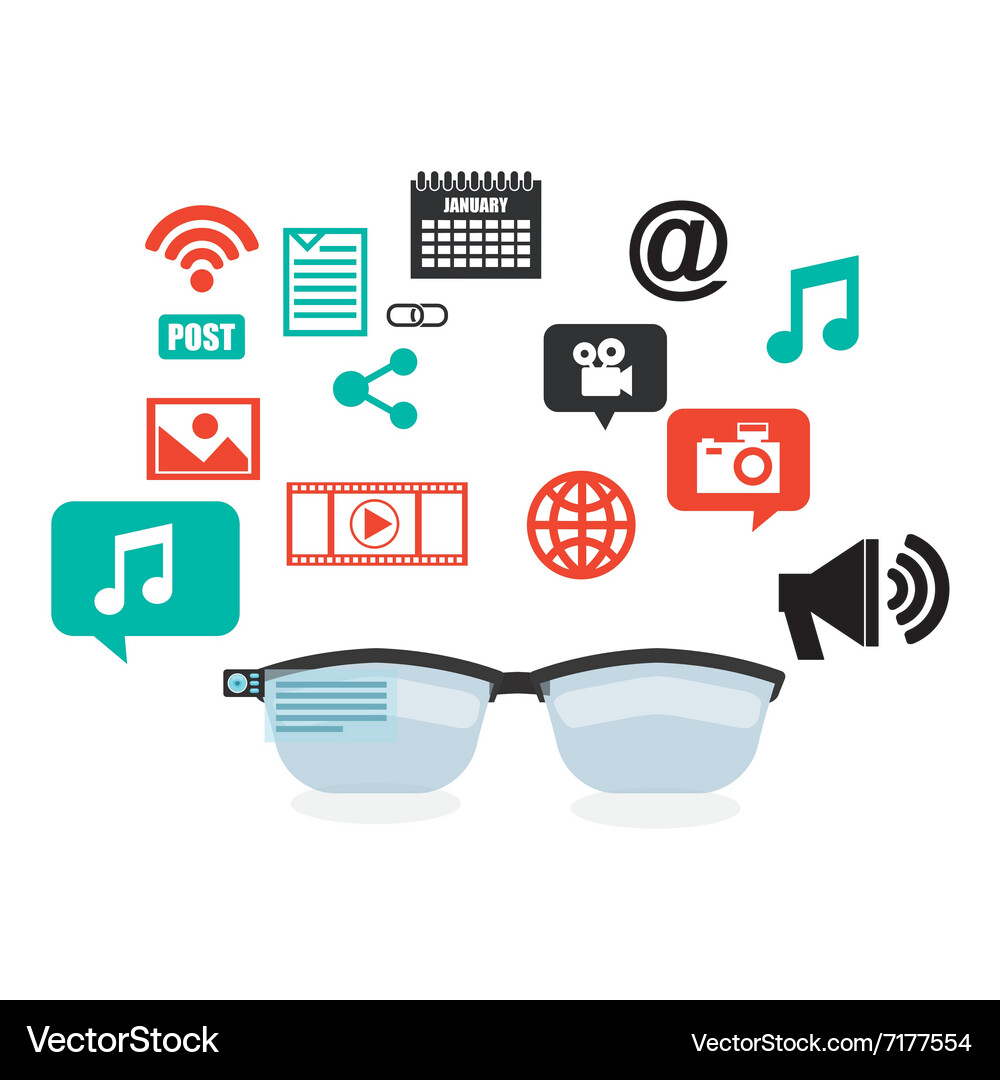 Wearable technology design Royalty Free Vector Image