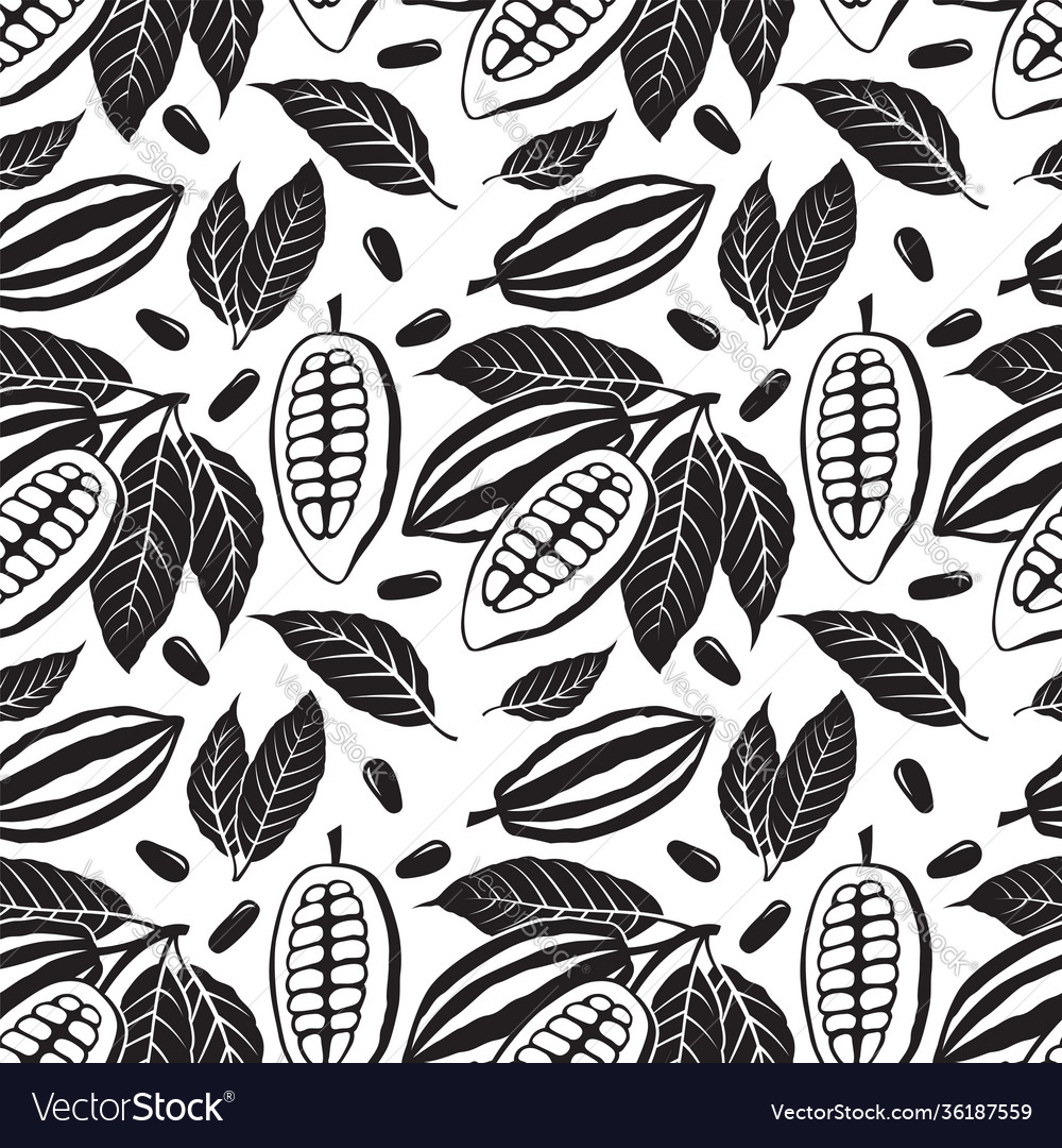 Cocoa seamless pattern Royalty Free Vector Image