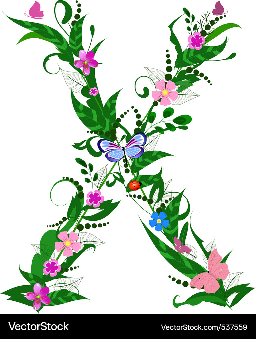Cover letter flower Royalty Free Vector Image - VectorStock