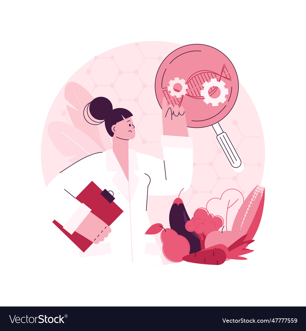 Genetically modified foods abstract concept Vector Image