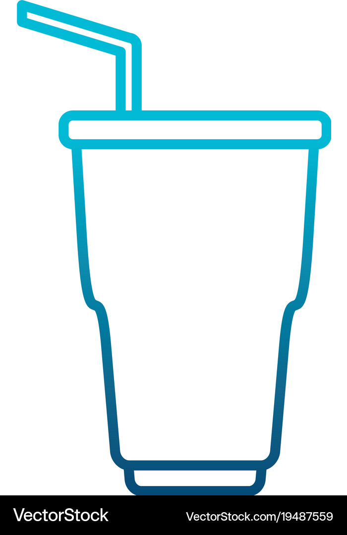 Soda cup with straw Royalty Free Vector Image - VectorStock