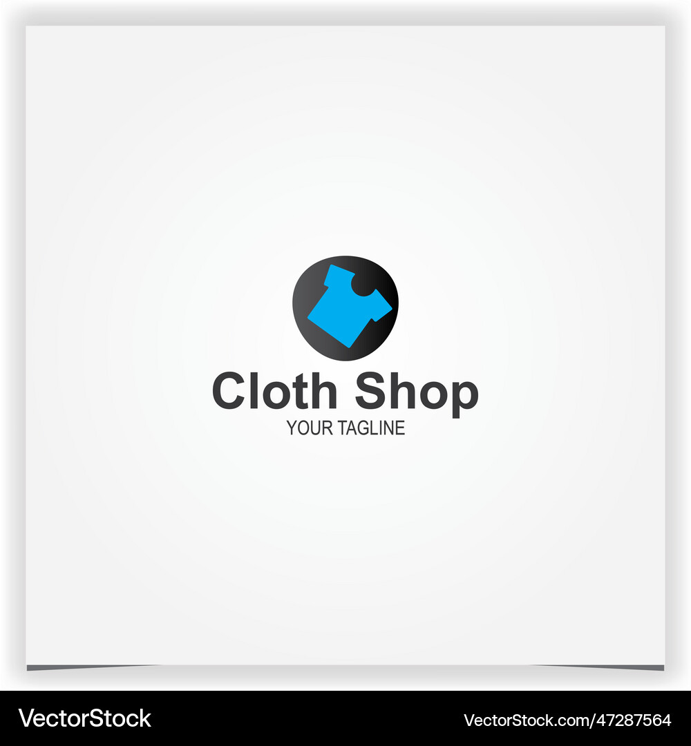 Clothes shop logo premium elegant template eps 10 Vector Image