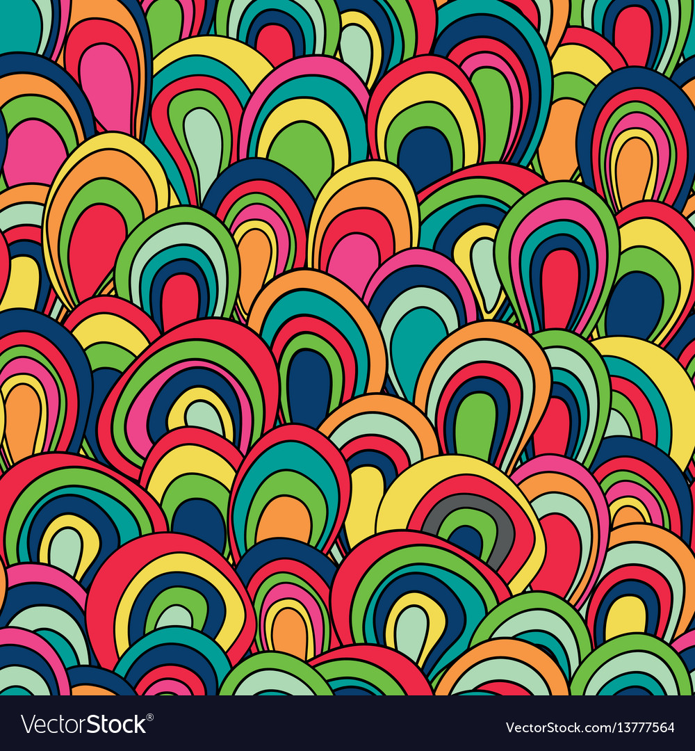 Psychedelic waves seamless pattern Royalty Free Vector Image