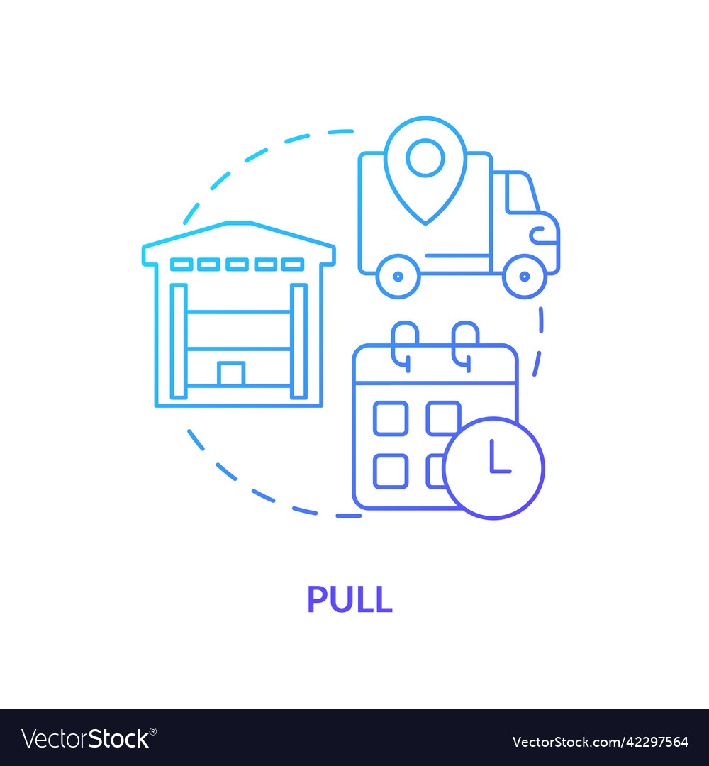 Pull blue gradient icon Royalty Free Vector Image