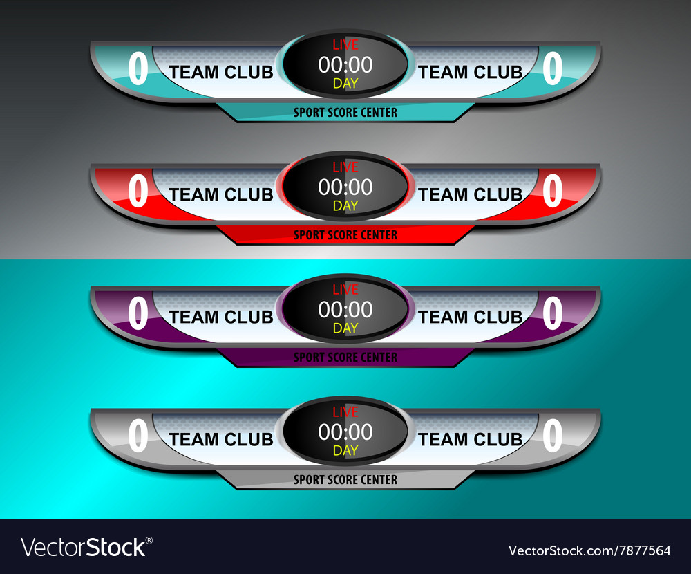 Scoreboard template Royalty Free Vector Image - VectorStock