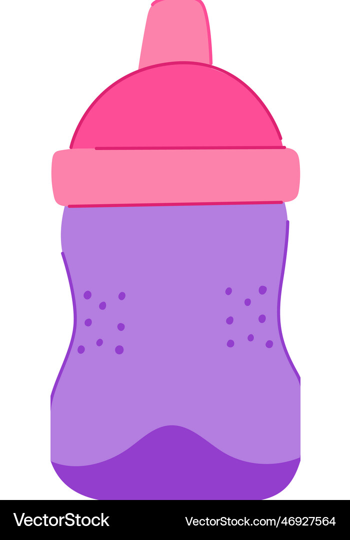 Training sippy cup cartoon Royalty Free Vector Image