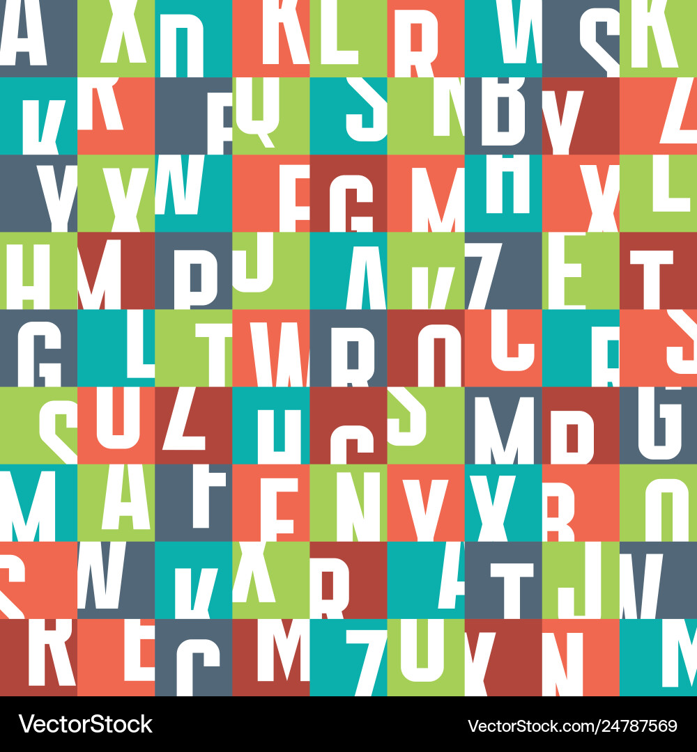 Abstract geometric typography letters background Vector Image