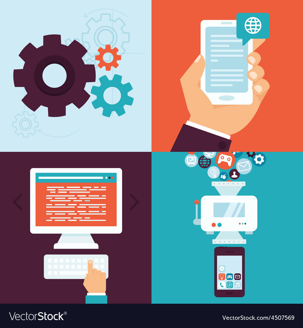 App development Royalty Free Vector Image - VectorStock