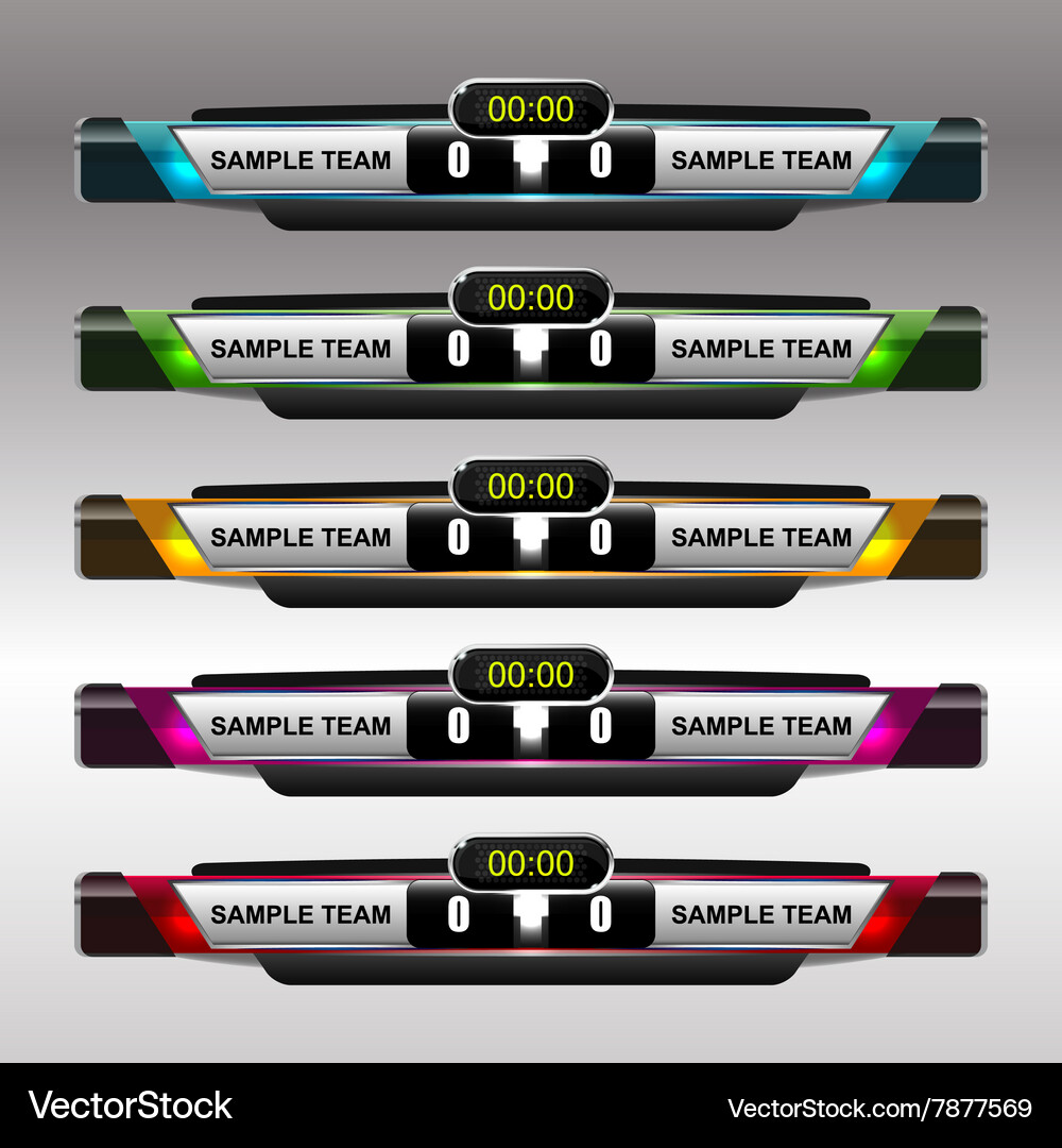 Modern Soccer Scoreboard Template Royalty Free Vector Image