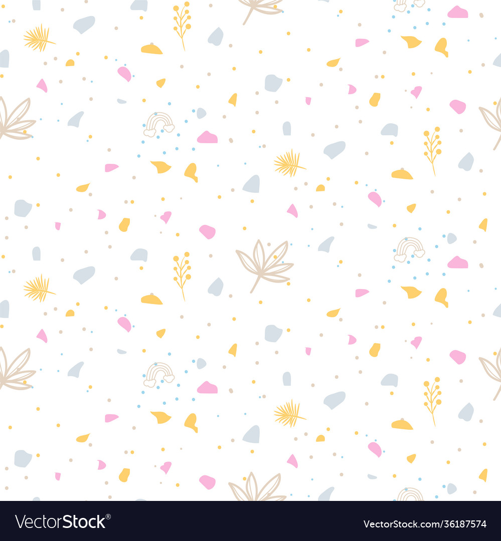 Abstract shapes seamless pattern background Vector Image