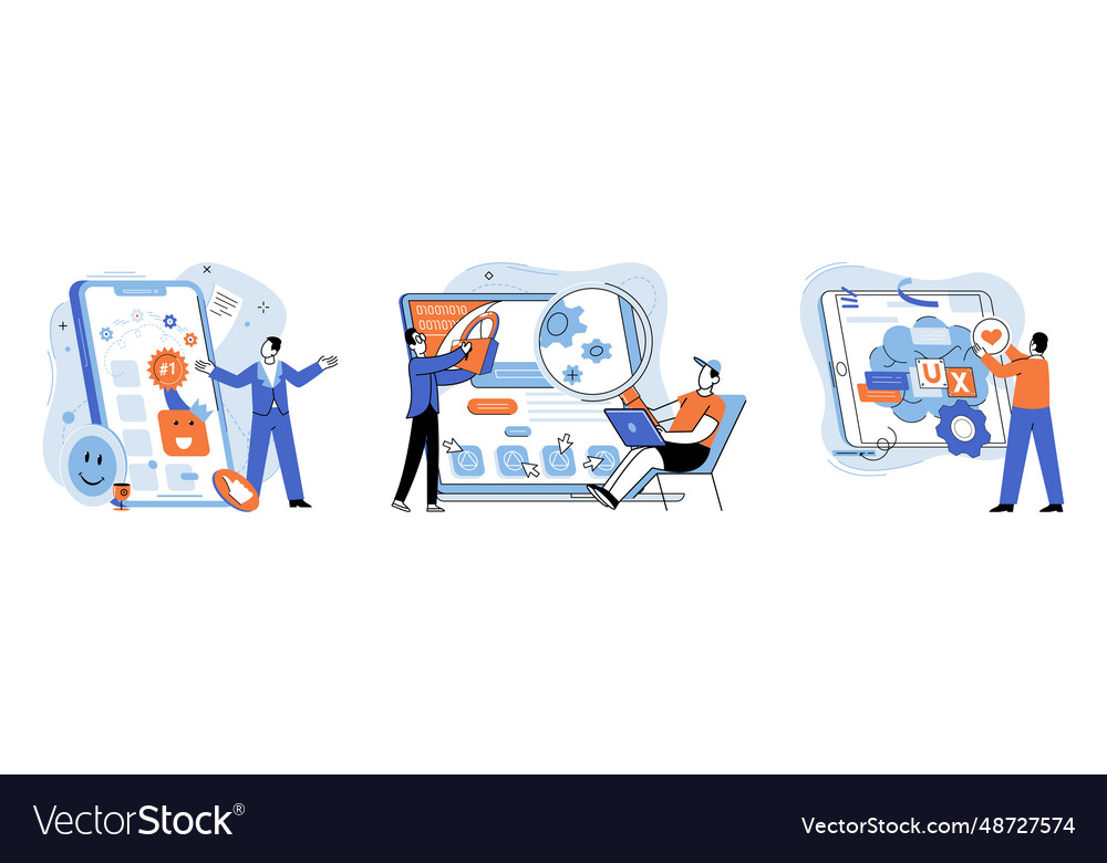 Application Testing Metaphor Royalty Free Vector Image