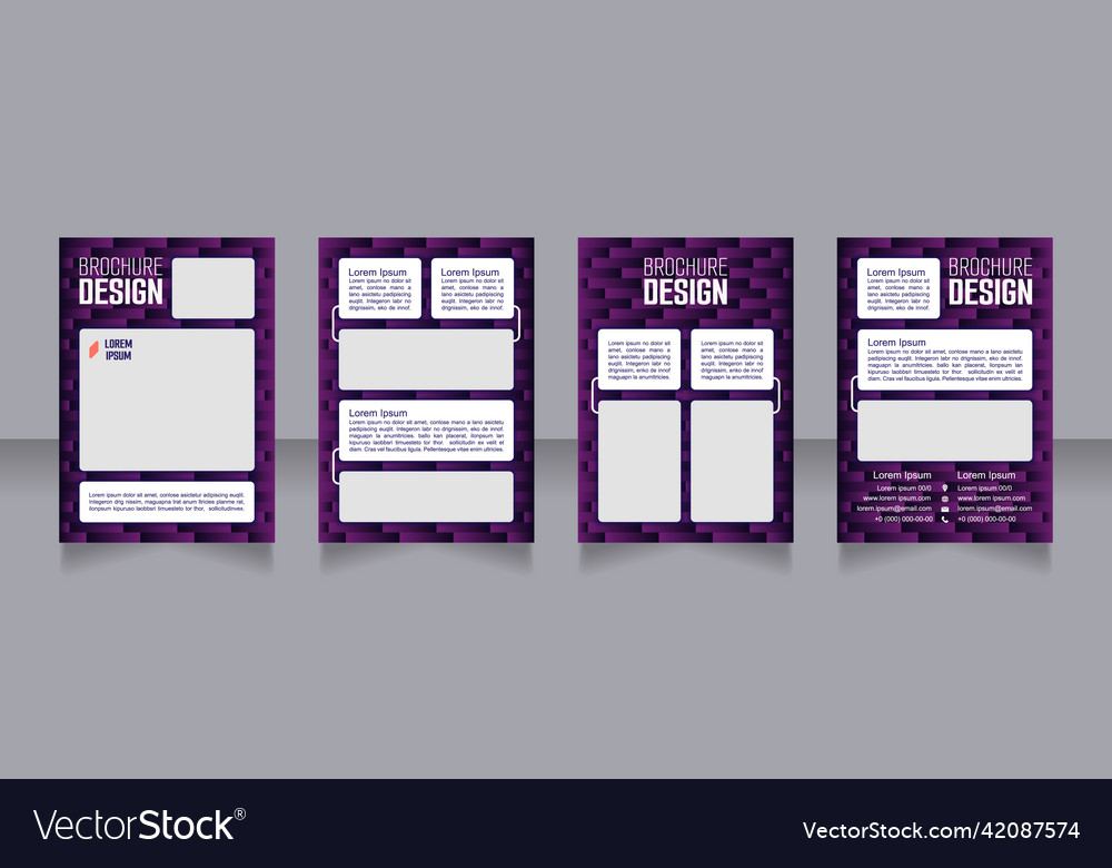 Coding And Cybersecurity Blank Brochure Design Vector Image