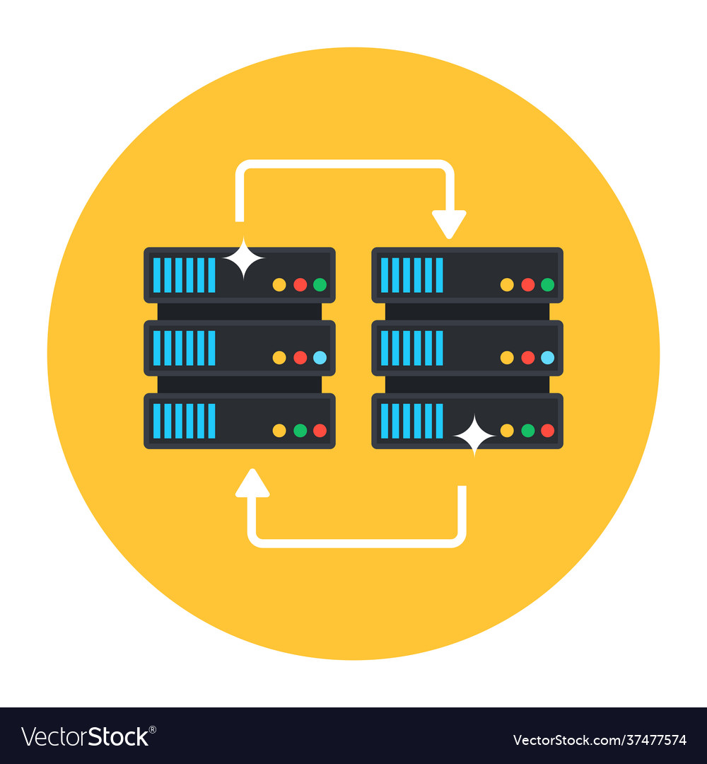 Dataserver sync Royalty Free Vector Image - VectorStock
