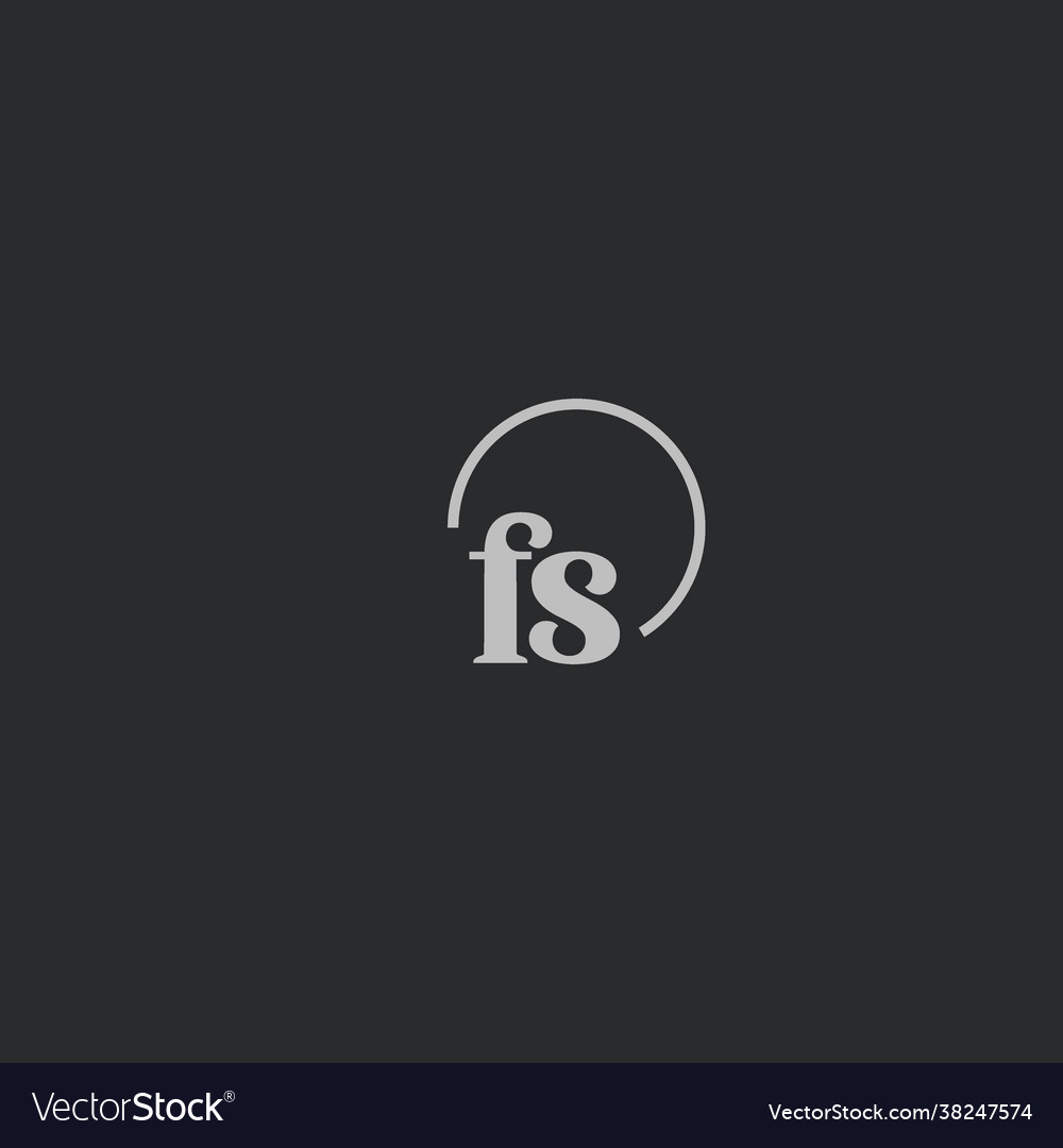 Fs initials logo monogram Royalty Free Vector Image