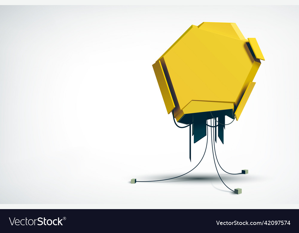 Realistic technical high-tech object Royalty Free Vector