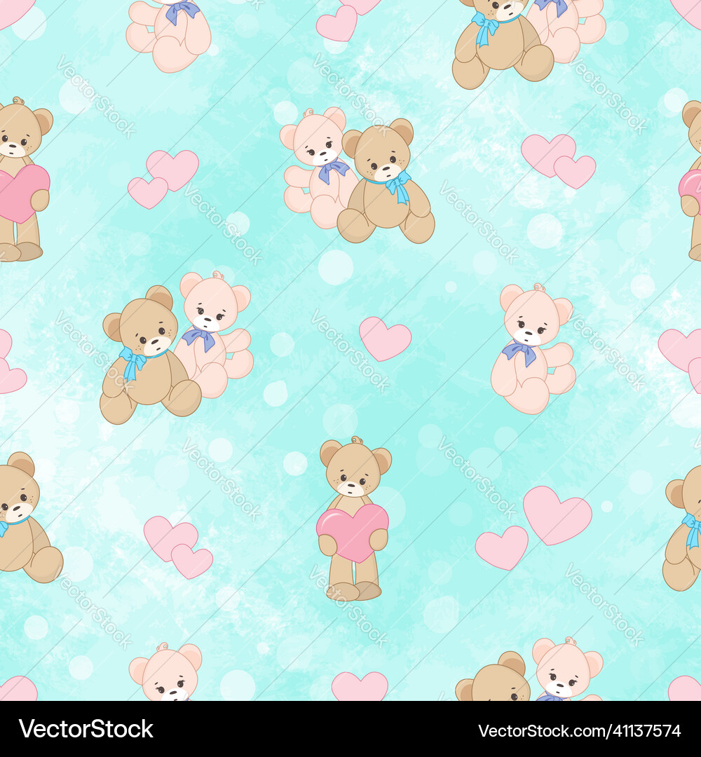 Teddy Bear Pattern Wallpaper