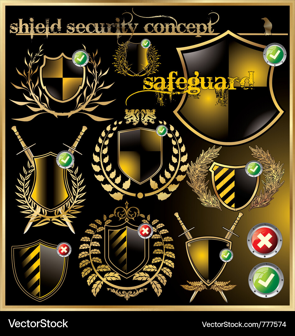 Shield Security Concept - Protection & Safety Vector Image